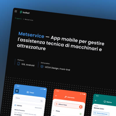 Bolket | Progetto app mobile Metservice